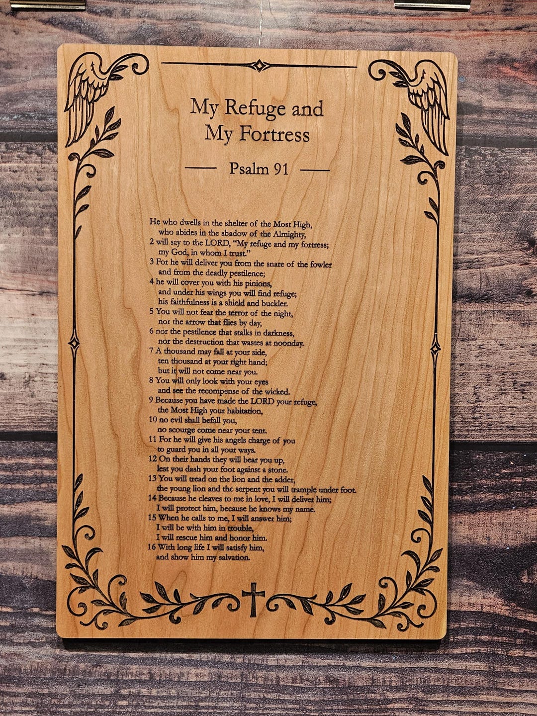 Custom Scripture Wall Art – Personalized Bible Verse Plaque – Engraved ...