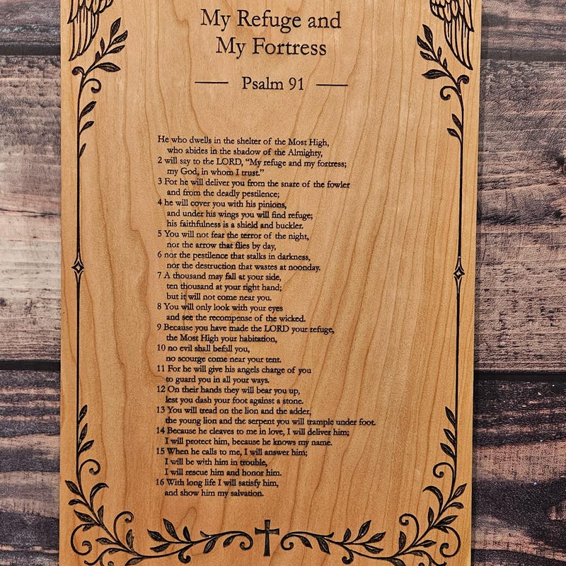 Cherry Wood Scripture - Etsy
