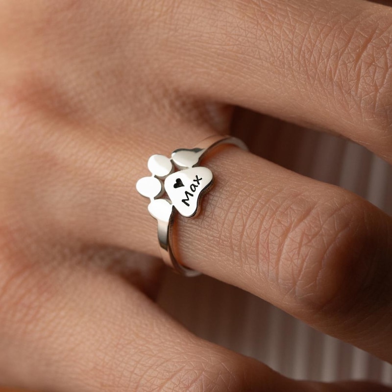 Paw Print Ring - Etsy
