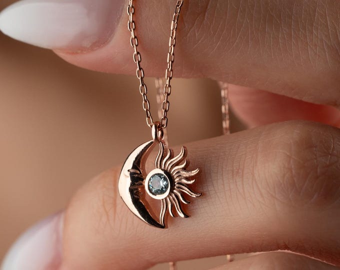 Sun and Moon Necklaces, Best Friend Necklace, Couple Necklaces, Sun ...