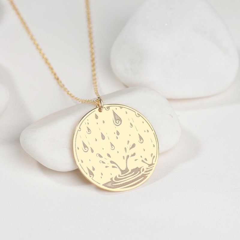 Rain Necklace - Etsy