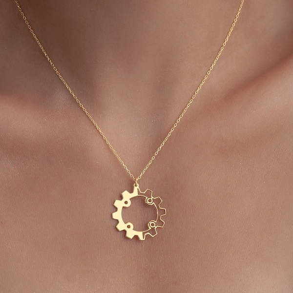 Gear Necklace - Etsy