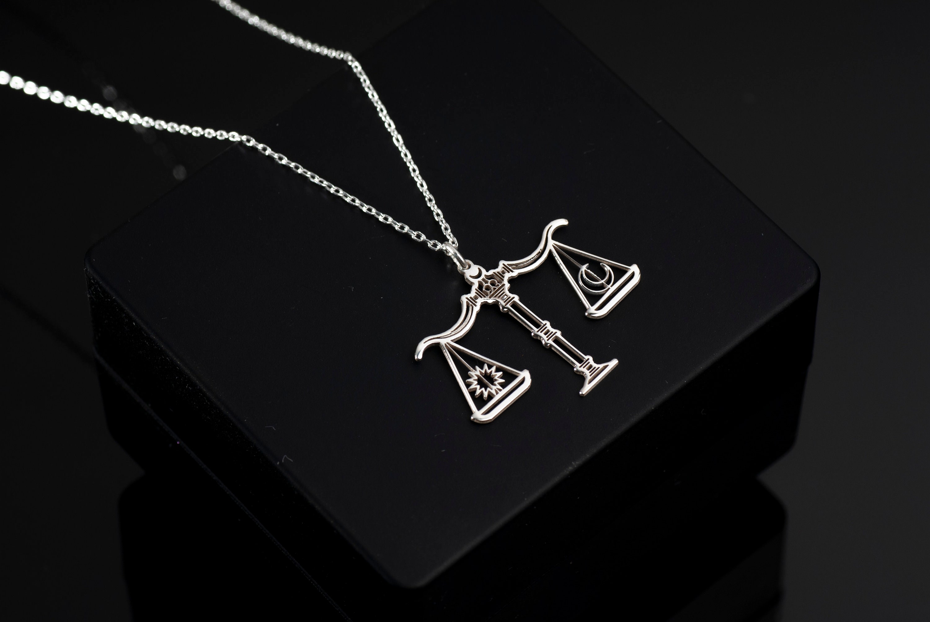 Scale of Justice Law Necklace Sterling Silver, Lawyer Necklace, Justice ...