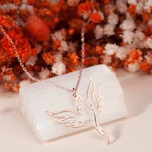 Phoenix Rising Necklace Sterling Silver, Phoenix Jewelry, Firebird ...