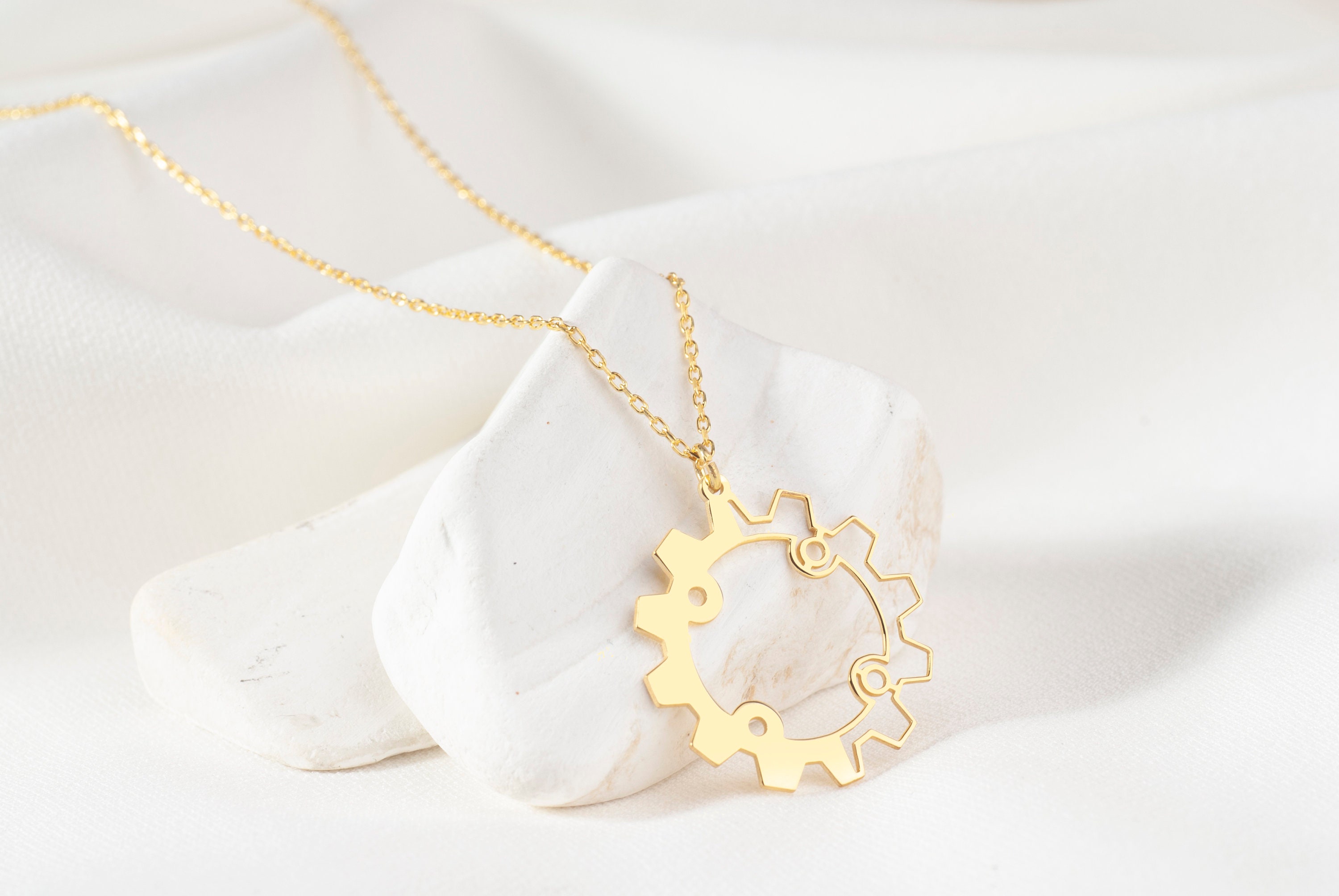 Engineer Gear Necklace, Mechanical Engineer Pendant, Gift for Engineer ...