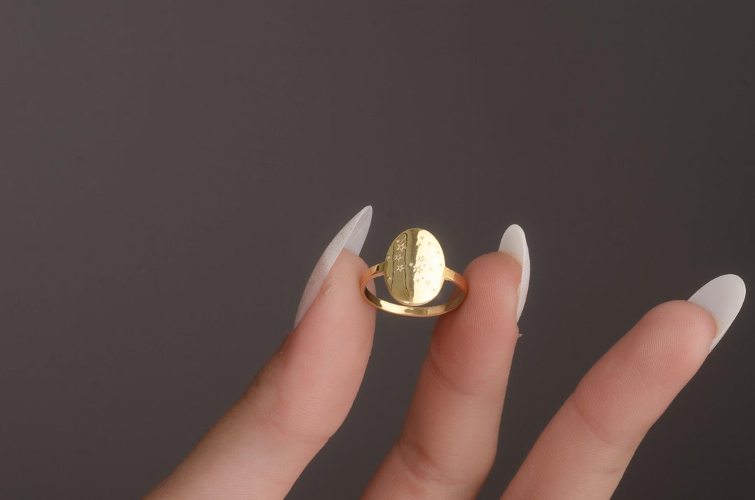 Custom Zodiac Ring Silver, Star Sign Ring, Astrology Ring, Horoscope ...