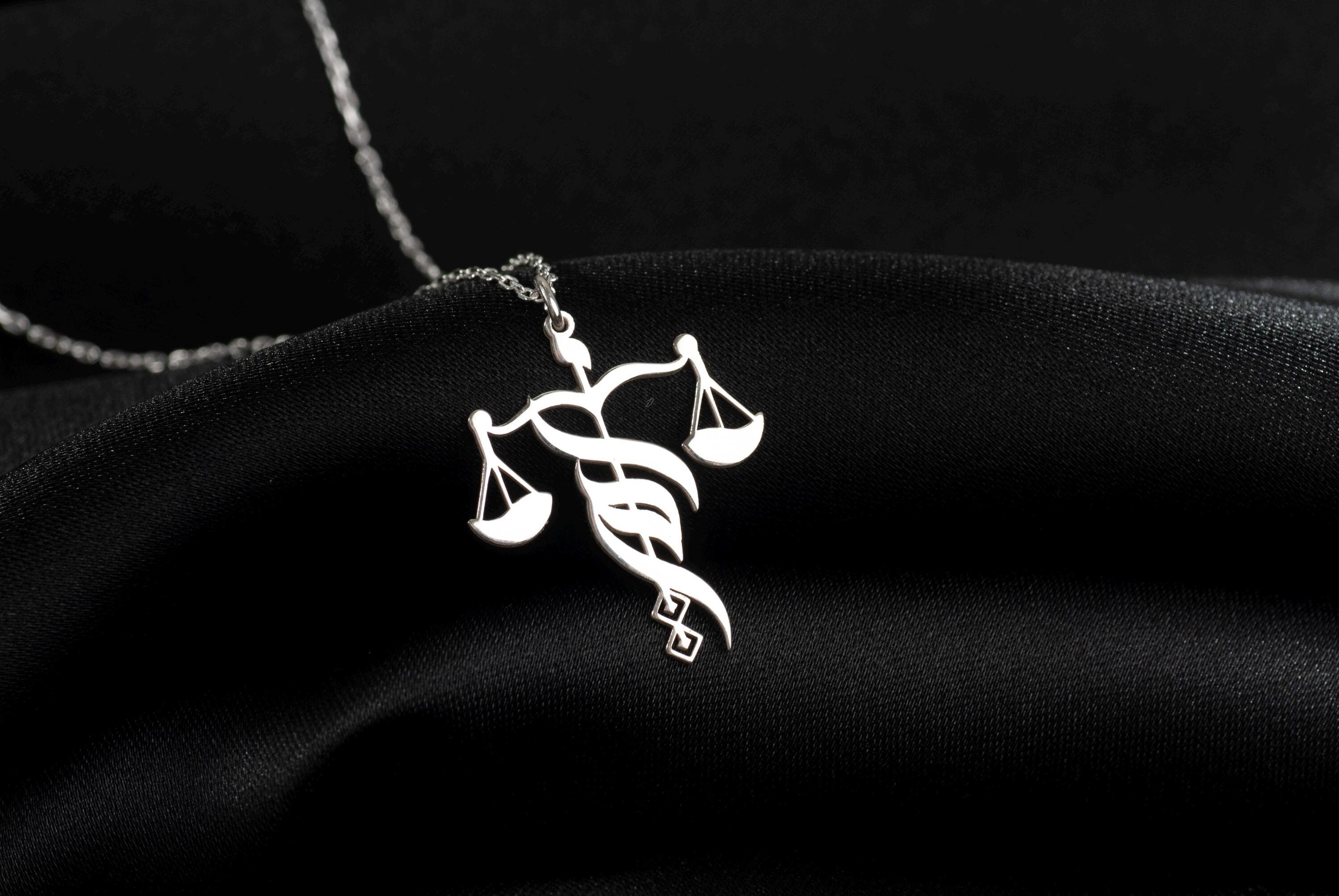 Scales of Justice Necklace, Lawyer Gift, Attorney Pendant, Libra ...