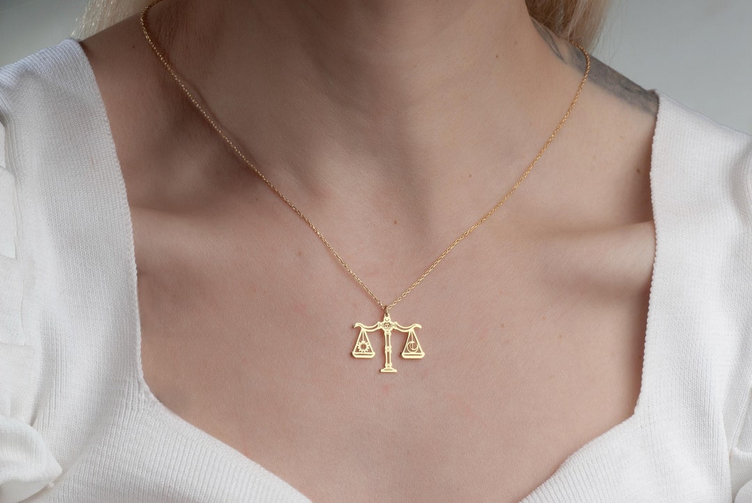Scale of Justice Law Necklace Sterling Silver, Lawyer Necklace, Justice ...