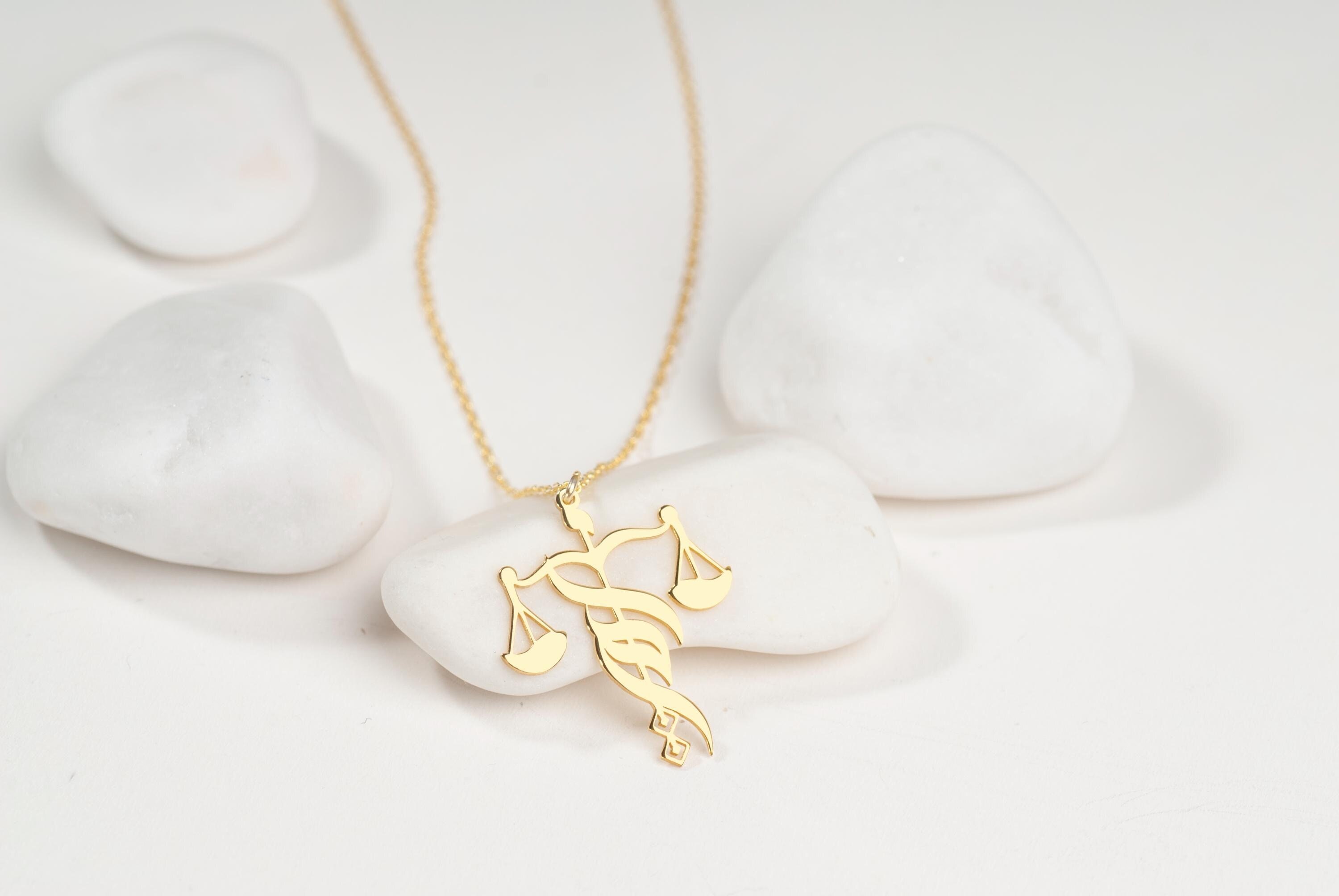 Scales of Justice Necklace, Lawyer Gift, Attorney Pendant, Libra ...