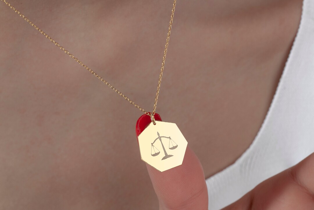 Scale of Justice Necklace 925 Sterling Silver, Lawyer Necklace, Justice ...