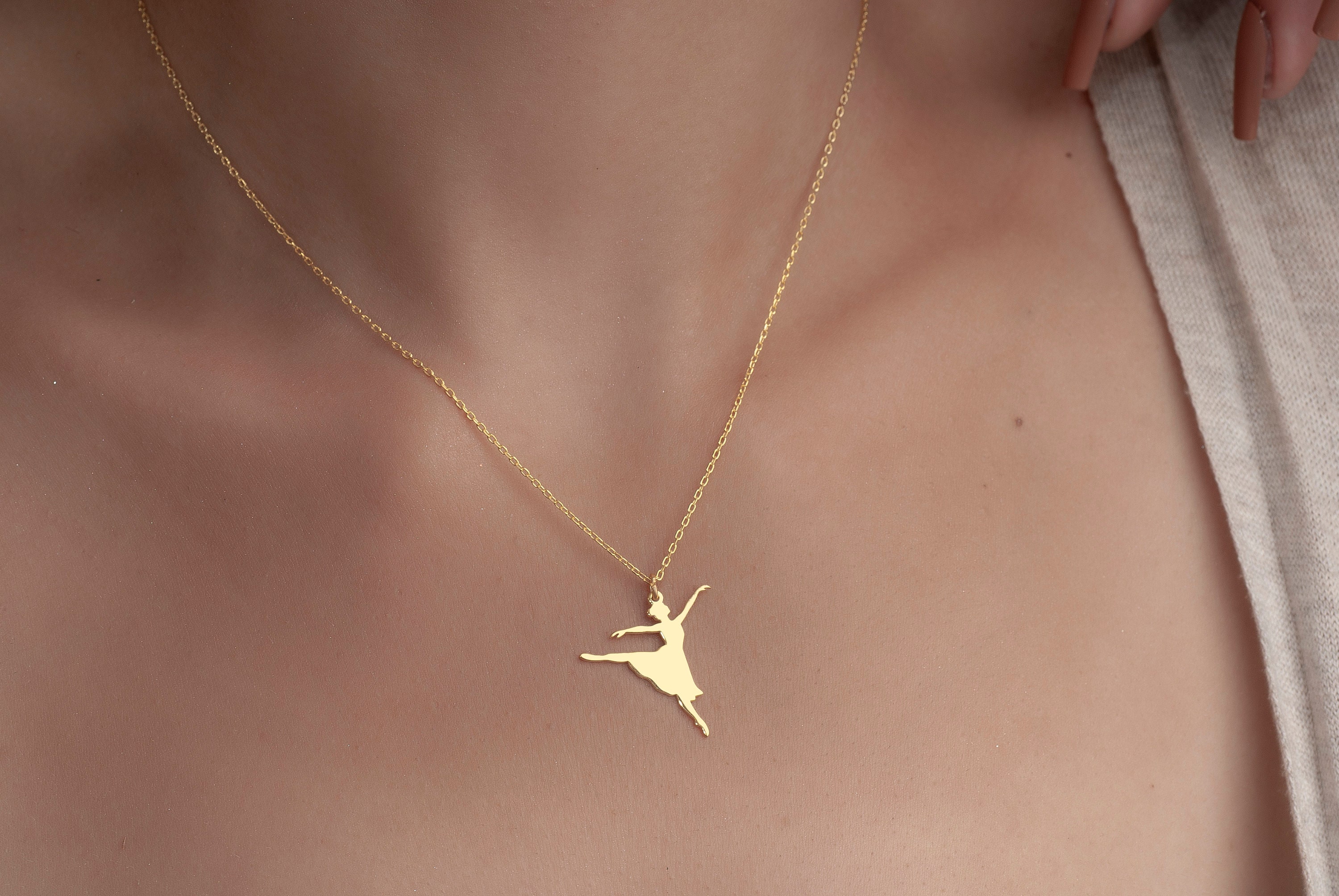 Ballerina Necklace, Ballet Pendant, Dancer Gift, Ballet Jewelry, Gift ...