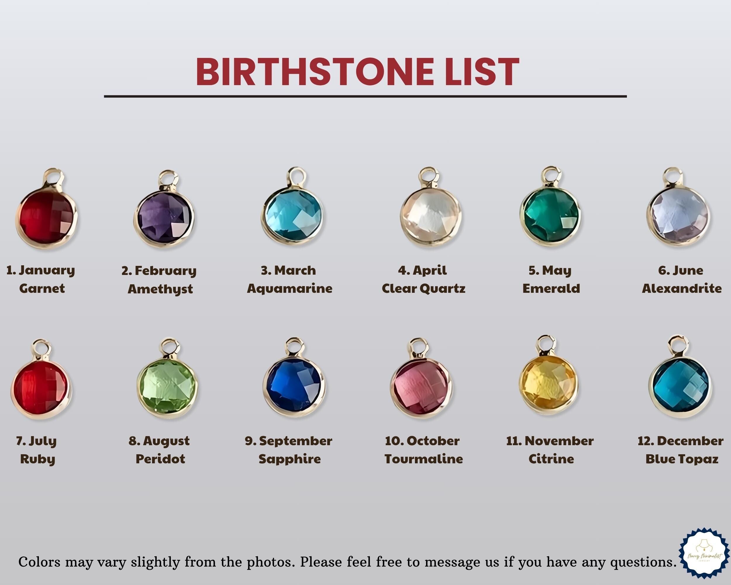 Custom Birthstone Y Necklace Personalized Family Birthstone Necklace ...