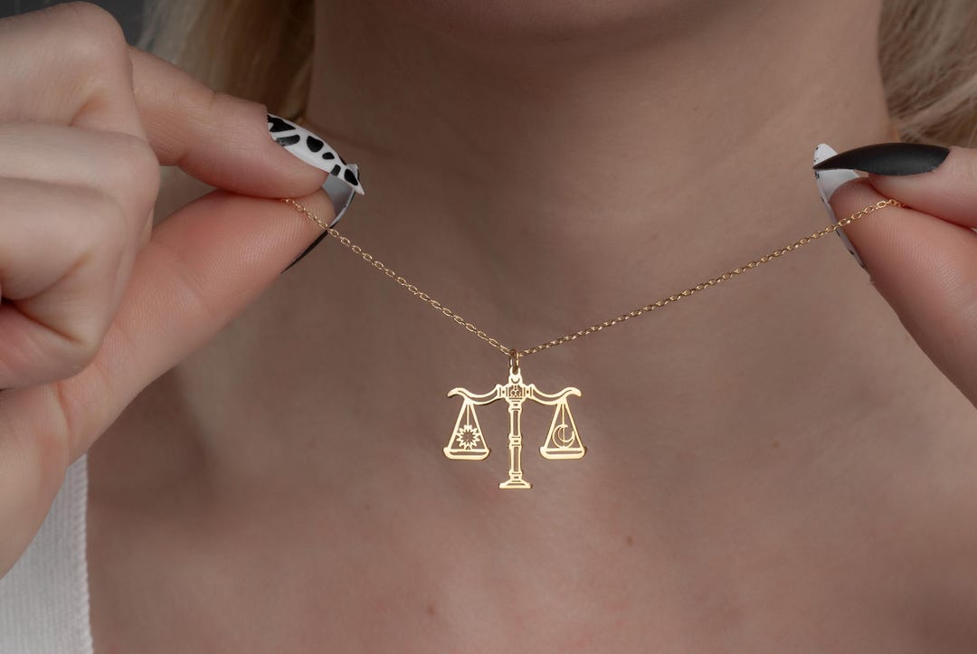 Law Scales of Justice Necklace 925 Silver, Lawyer Necklace, Justice ...