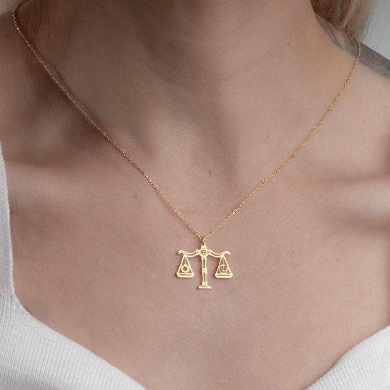 Law Scale of Justice Necklace Lawyer Necklace Justice Pendant Libra ...