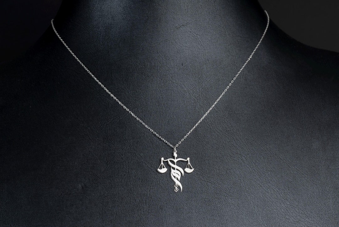 Scales of Justice Necklace, Lawyer Gift, Attorney Pendant, Libra ...