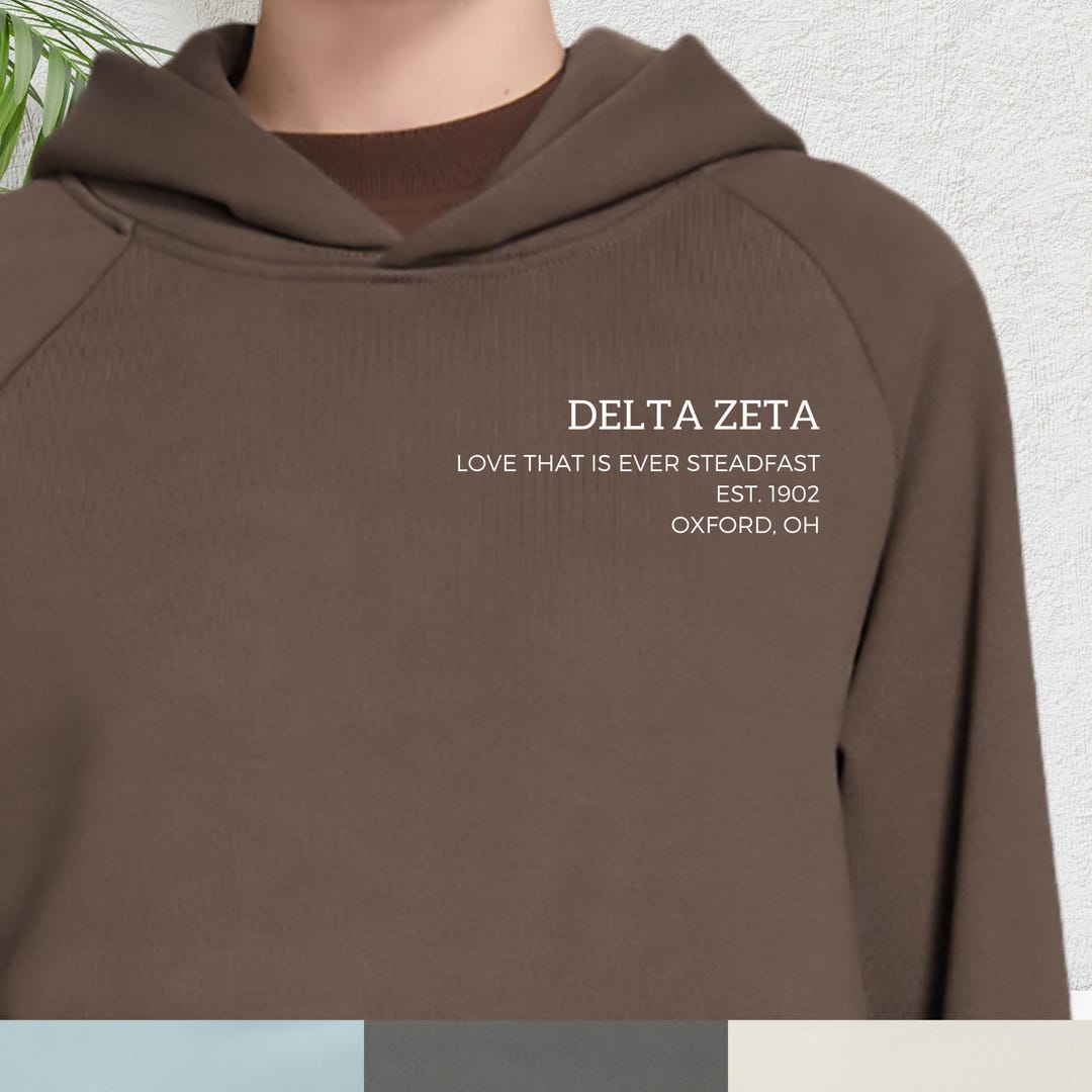 Delta Zeta Origin Hooded Heavyweight Sweatshirt | Sorority Pullover ...