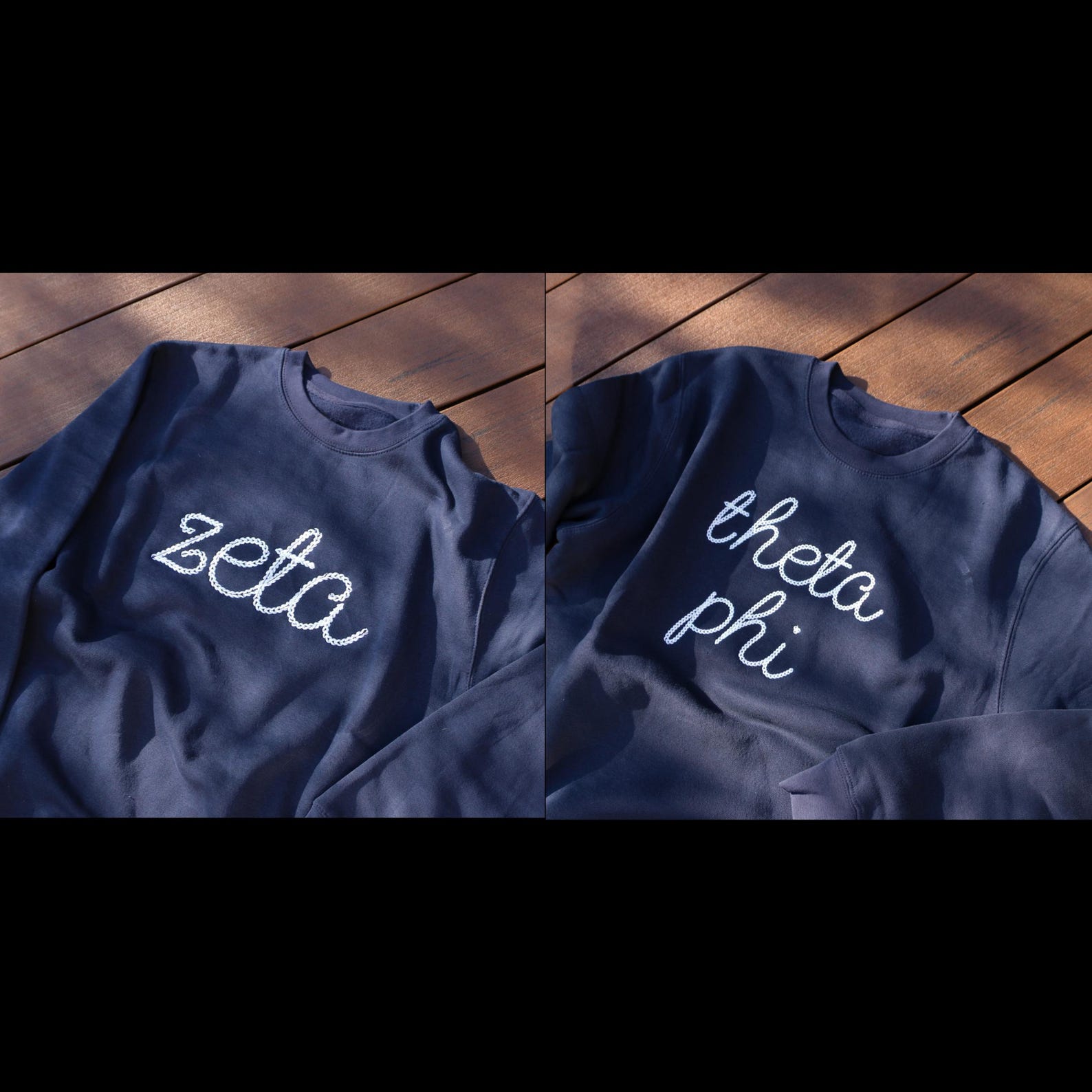 Alpha Phi Embroidered Chain Script Sorority Sweatshirt | Sorority ...