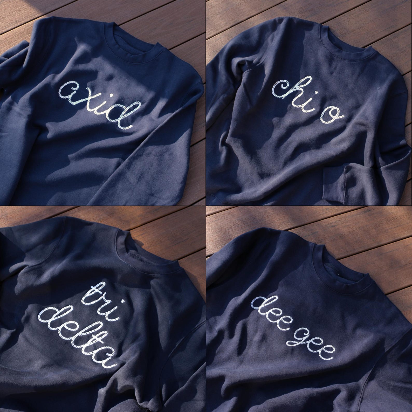 Alpha Phi Embroidered Chain Script Sorority Sweatshirt | Sorority ...