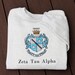 Embroidered Zeta Tau Alpha Crest Sweatshirt | Custom Pullover | Greek ...