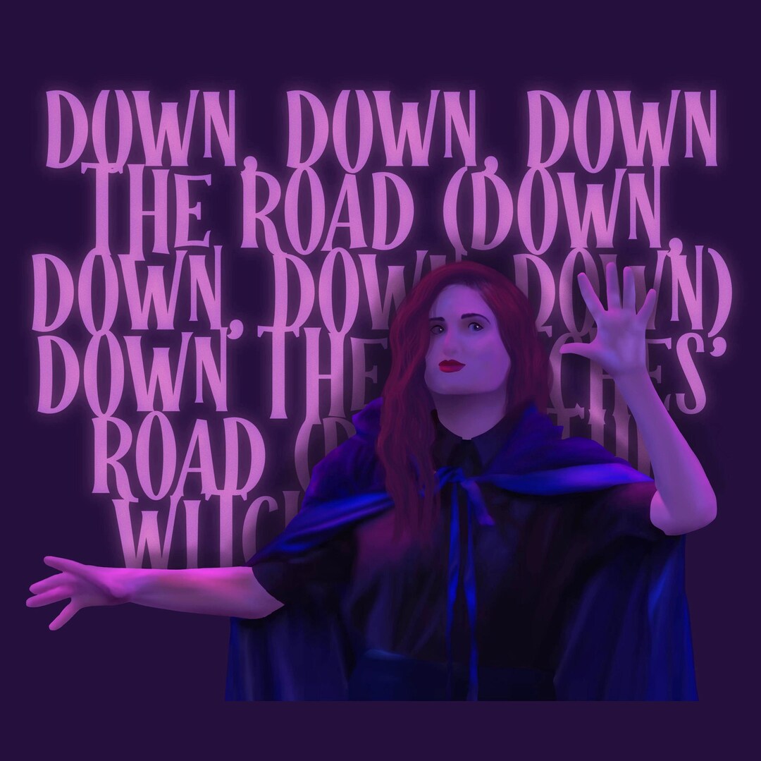 Agatha All Along “down the Witches Road" 148mm Square Print - Etsy