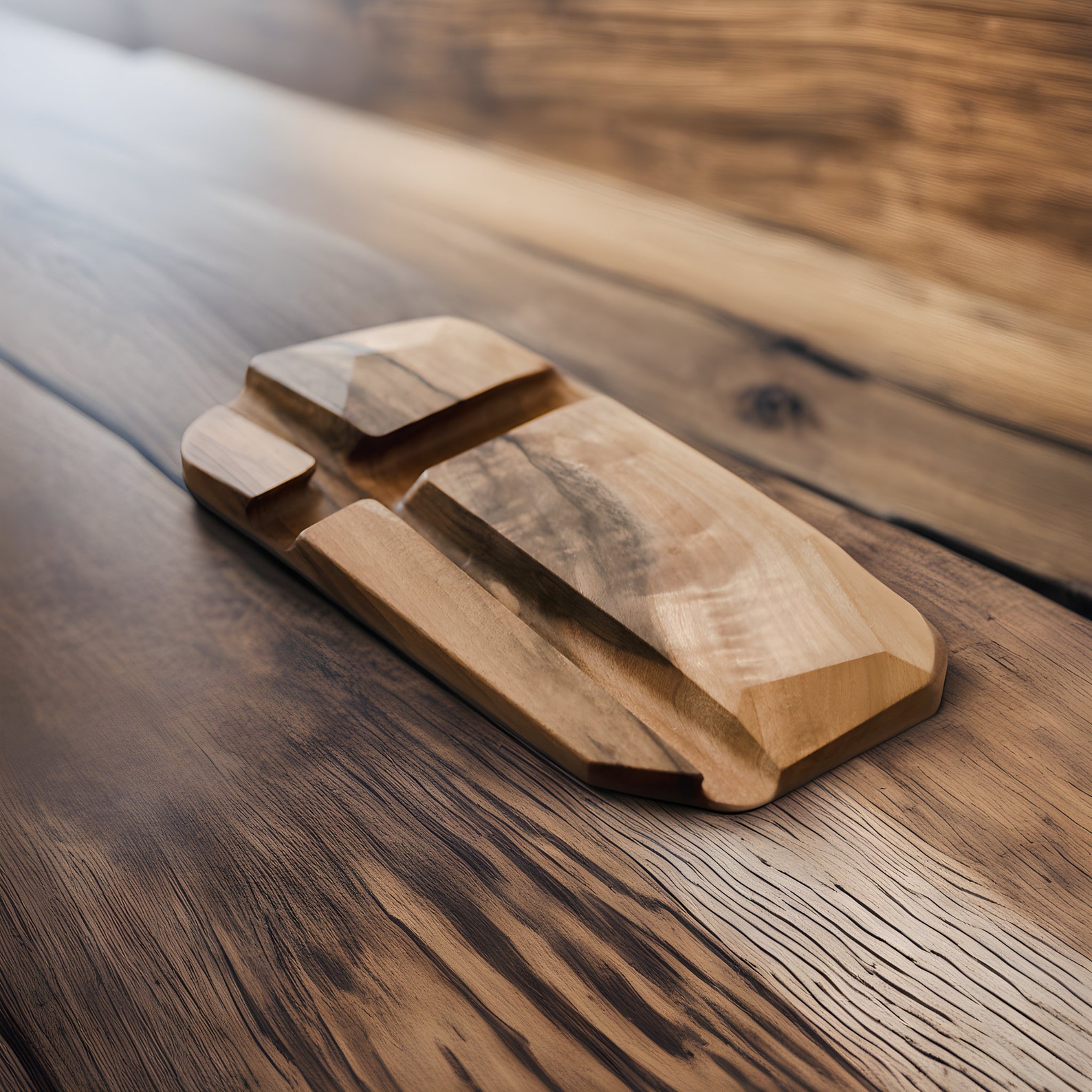 Wooden Phone Stand for Desk, Handmade Phone Holder for iPhone and Ipad ...