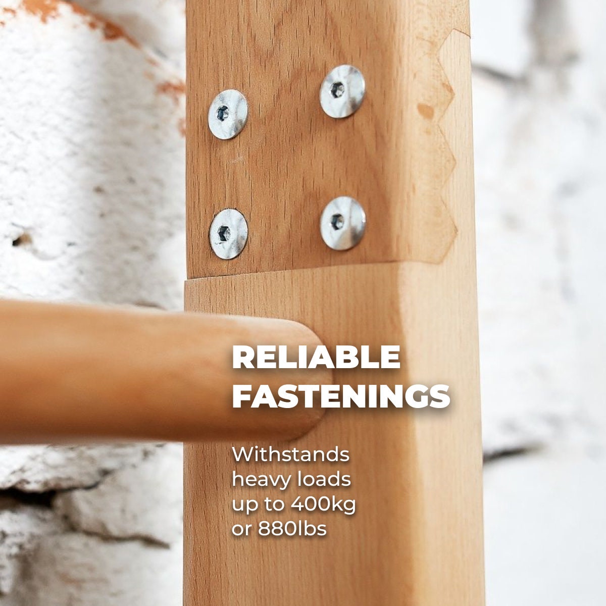 Swedish Ladder, Wall Stall Bars for Kids and Adults, Solid Beech Wood ...