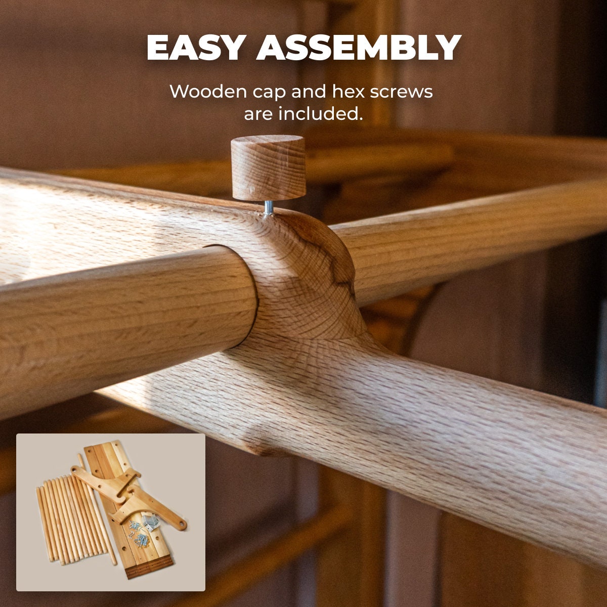 Swedish Ladder, Wall Stall Bars for Kids and Adults, Solid Beech Wood ...