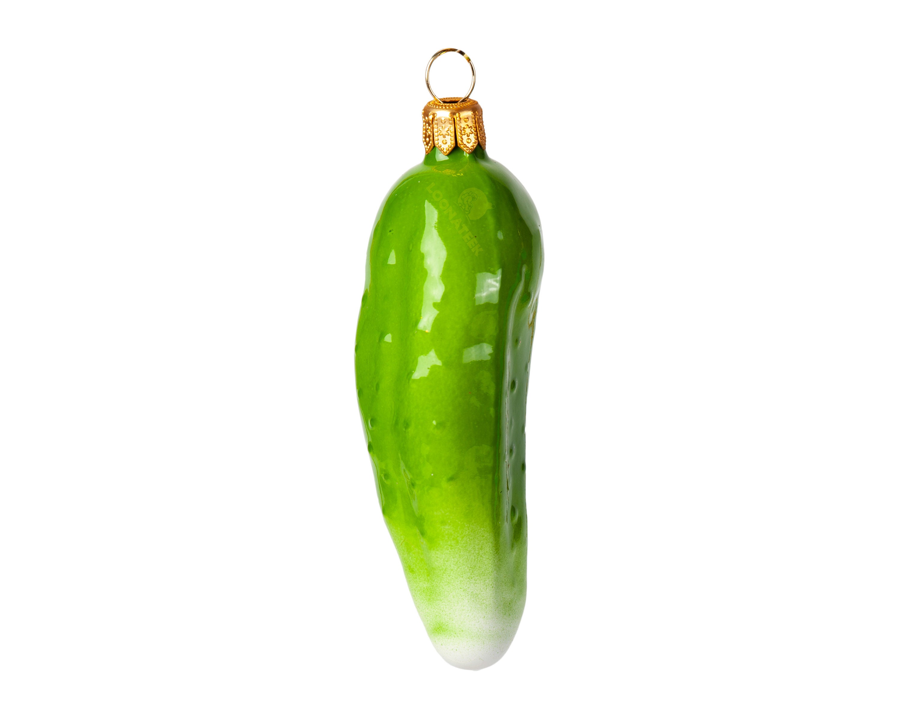 Cucumber Blown Glass Figurine, Pickle Gherkin Handmade Christmas Tree ...