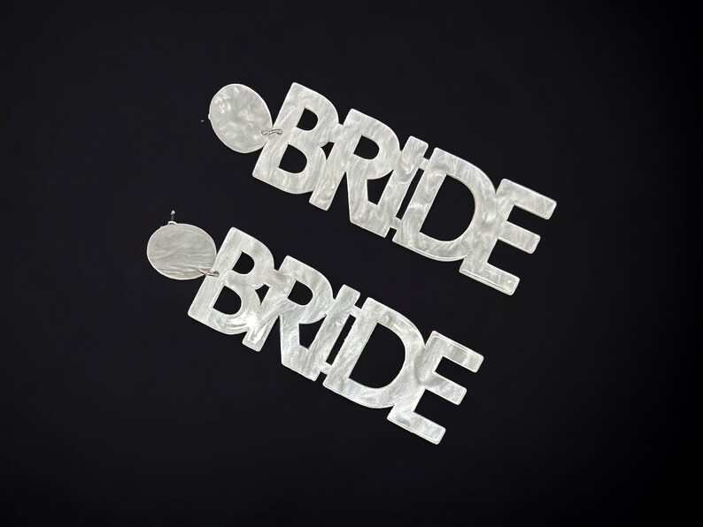 Bride Letter Drop Earrings - Stylish Bachelorette Party Jewelry ...