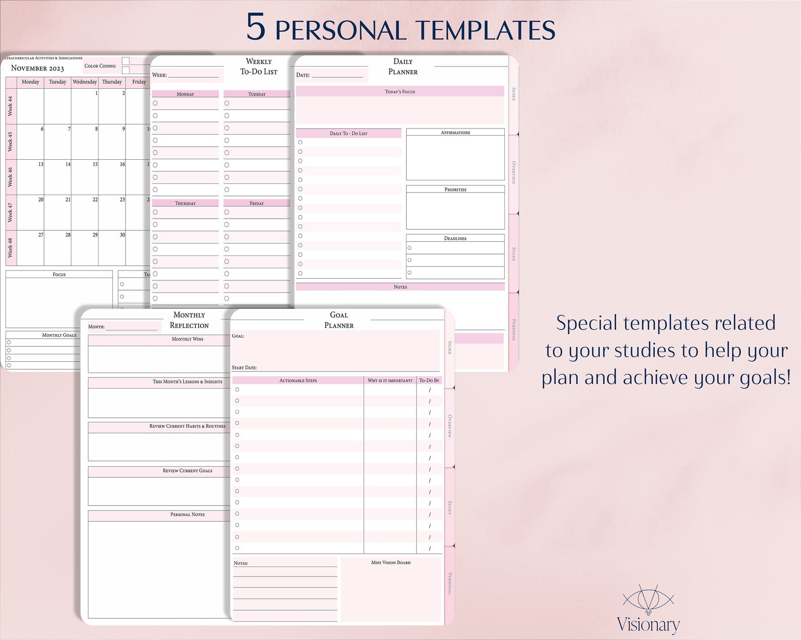 Digital Student Planner Templates | Academic Planner | iPad Goodnotes ...