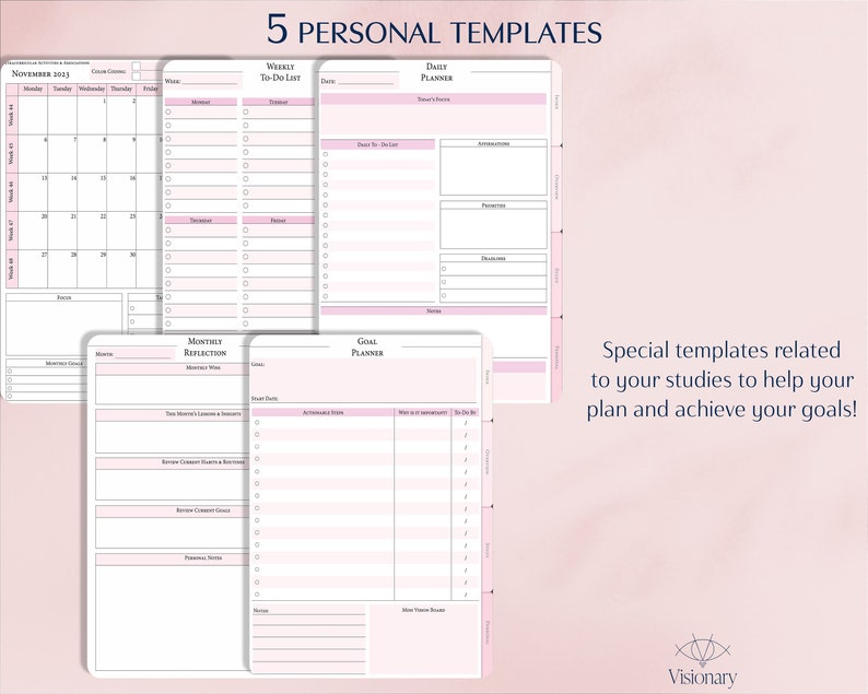 Digital Student Planner Templates | Academic Planner | iPad Goodnotes ...