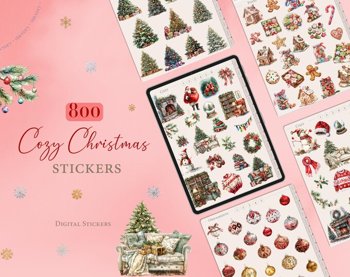 Christmas Holiday Classic Mega Digital Sticker Bundle | iPad & Android ...
