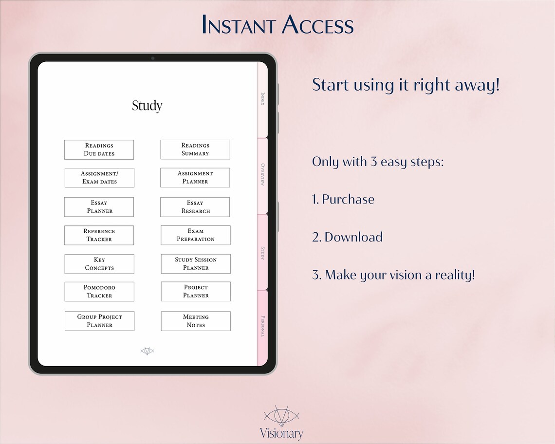 Digital Student Planner Templates | Academic Planner | iPad Goodnotes ...
