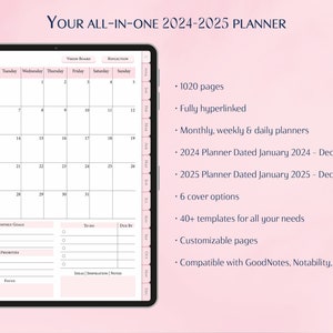 Digital Planner | 2024-2025 Planner | Goodnotes Planner | 2024 Planner ...