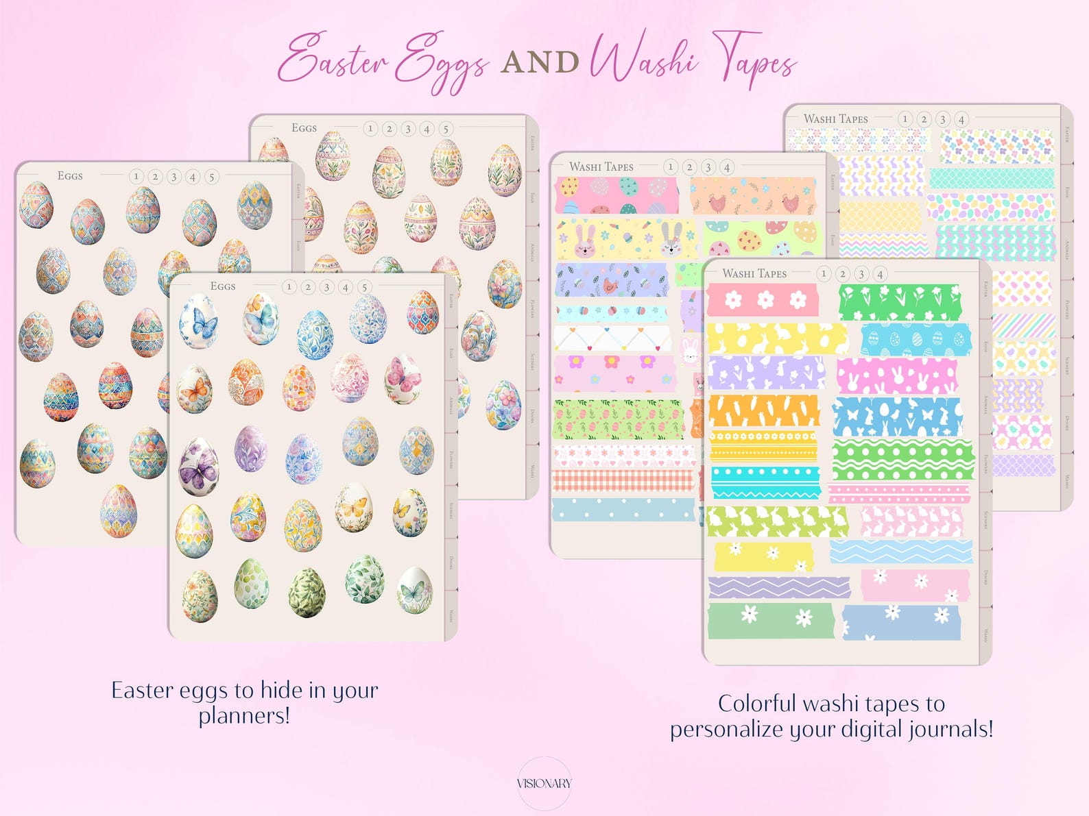 Easter Stickers | 500 Digital Stickers | Easter Goodnotes Sticker Book ...