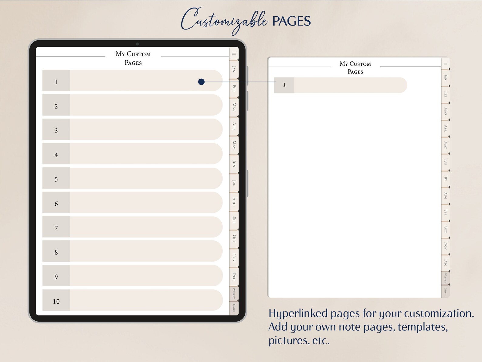 Digital Planner | Minimalist Undated Digital Planner | iPad Planner ...