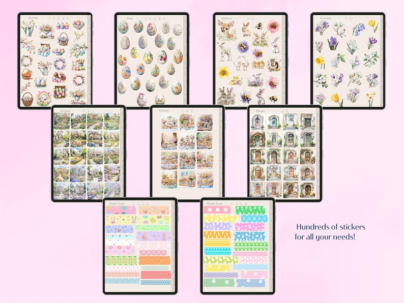 Easter Stickers | 500 Digital Stickers | Easter Goodnotes Sticker Book ...