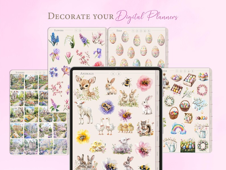 Easter Stickers | 500 Digital Stickers | Easter Goodnotes Sticker Book ...