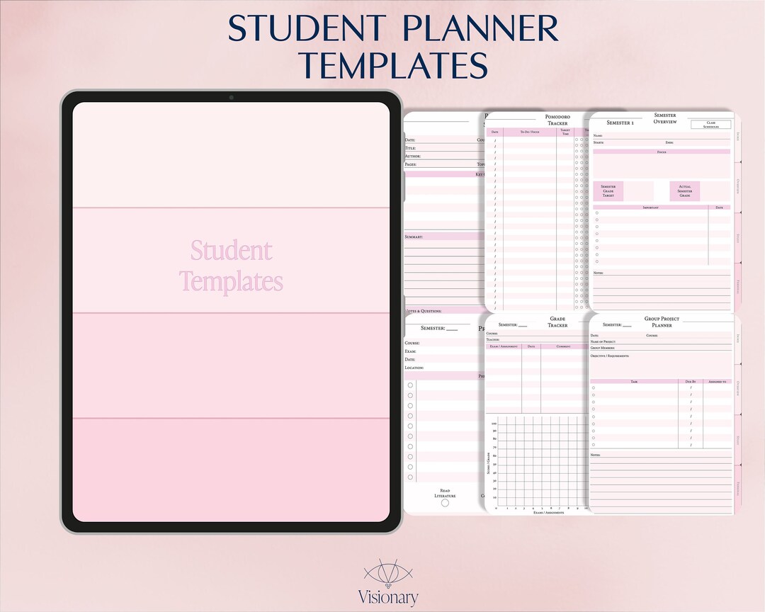 Digital Student Planner Templates | Academic Planner | iPad Goodnotes ...
