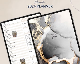 2024 Digital Planner Yearly Planner 2024 iPad Planner Monthly Planner ...