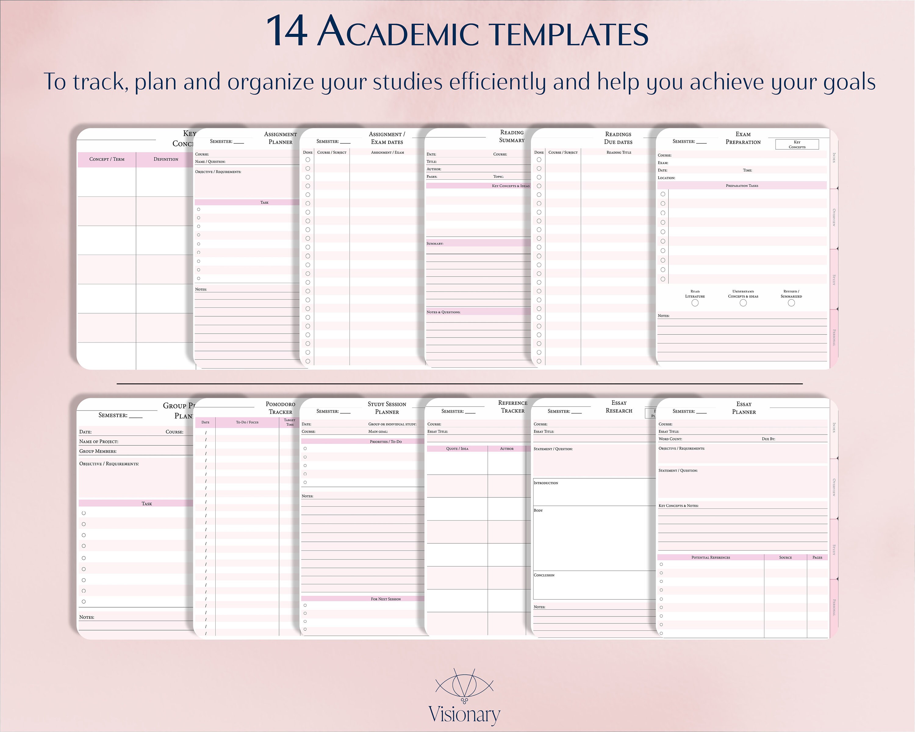 Digital Student Planner Templates | Academic Planner | iPad Goodnotes ...