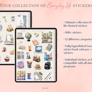 Digital Stickers Student Life | Goodnotes Stickers | 800 Digital ...