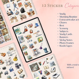 Digital Stickers Student Life | Goodnotes Stickers | 800 Digital ...