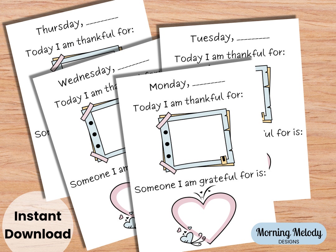 Gratitude Journal for Kids, Gratitude Journal Printable, Daily ...