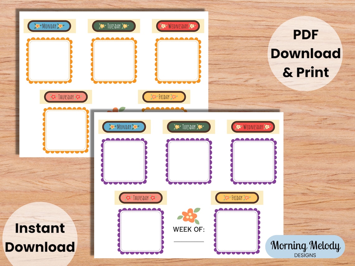 Back to School Activities Planner Printable, Weekly Planner Kids ...