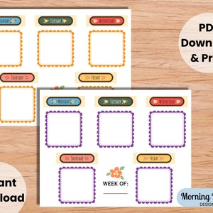 Back to School Activities Planner Printable, Weekly Planner Kids ...
