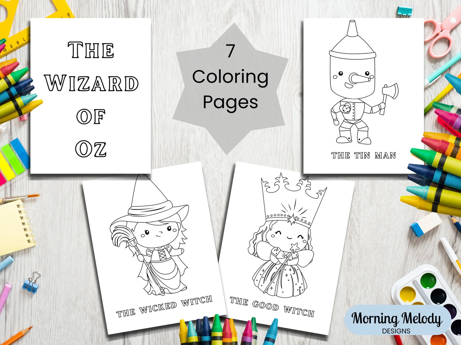 Wicked Coloring Pages, Wicked Coloring Book, Wizard of Oz Coloring ...