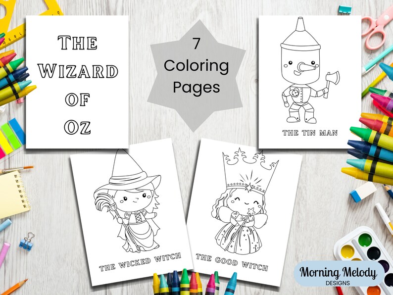 Wicked Coloring Pages, Wicked Coloring Book, Wizard of Oz Coloring ...