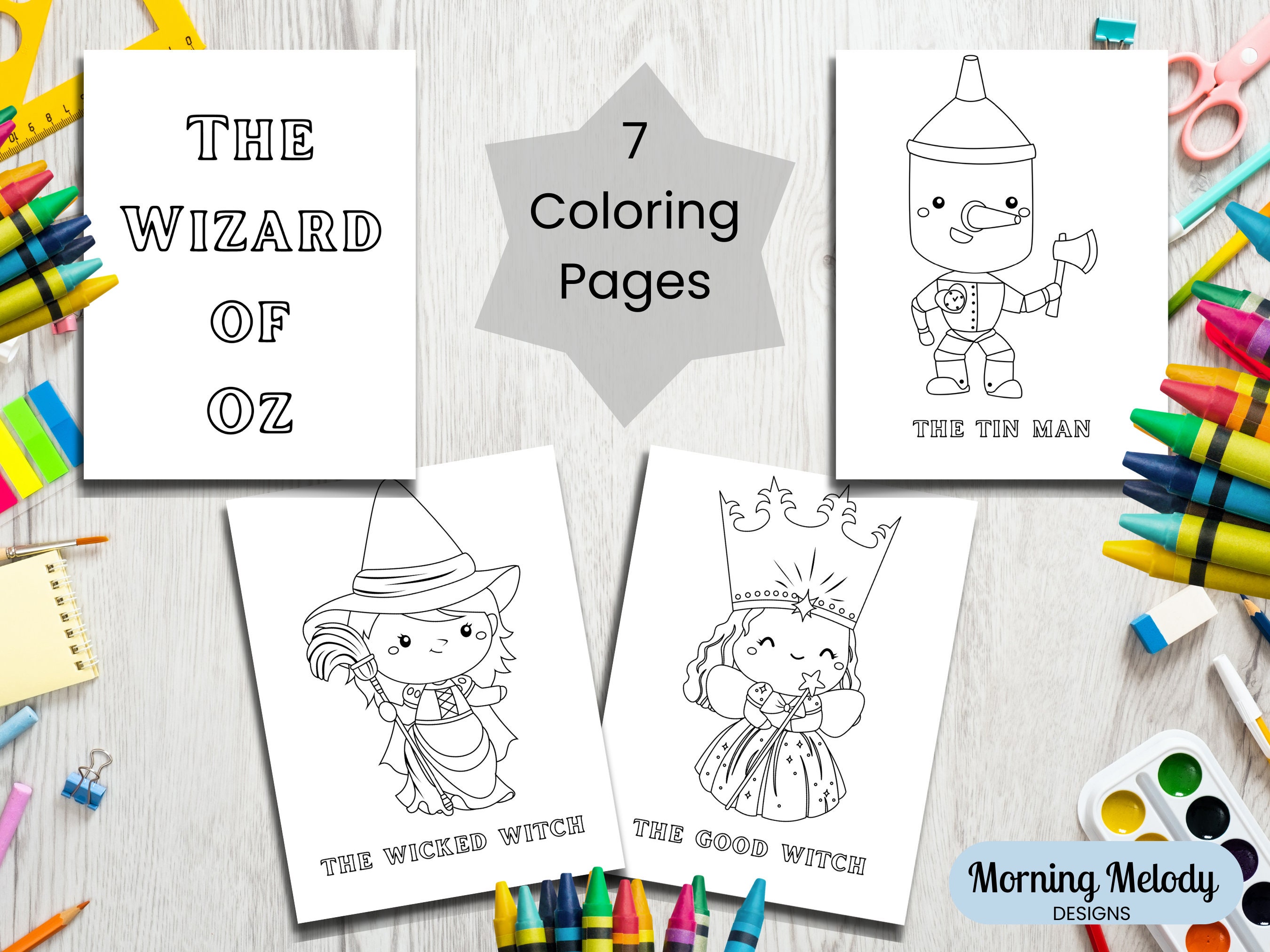 Wicked Coloring Pages, Wicked Coloring Book, Wizard of Oz Coloring ...