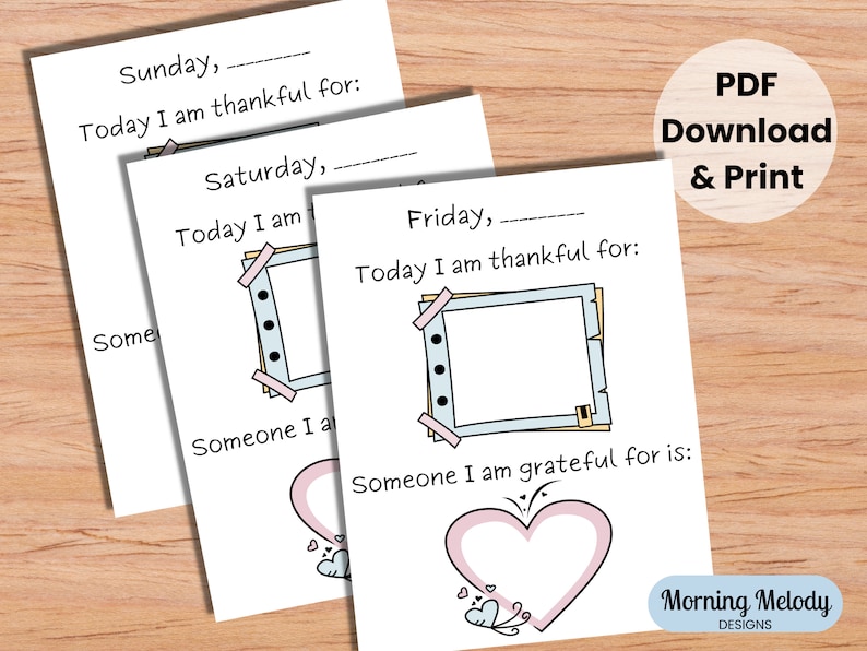 Gratitude Journal for Kids, Gratitude Journal Printable, Daily ...